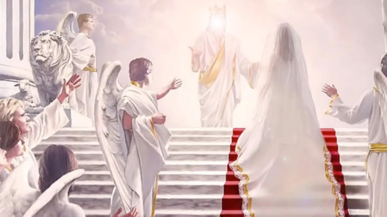 La Novia Y El Novio En La Iglesia De Jesús